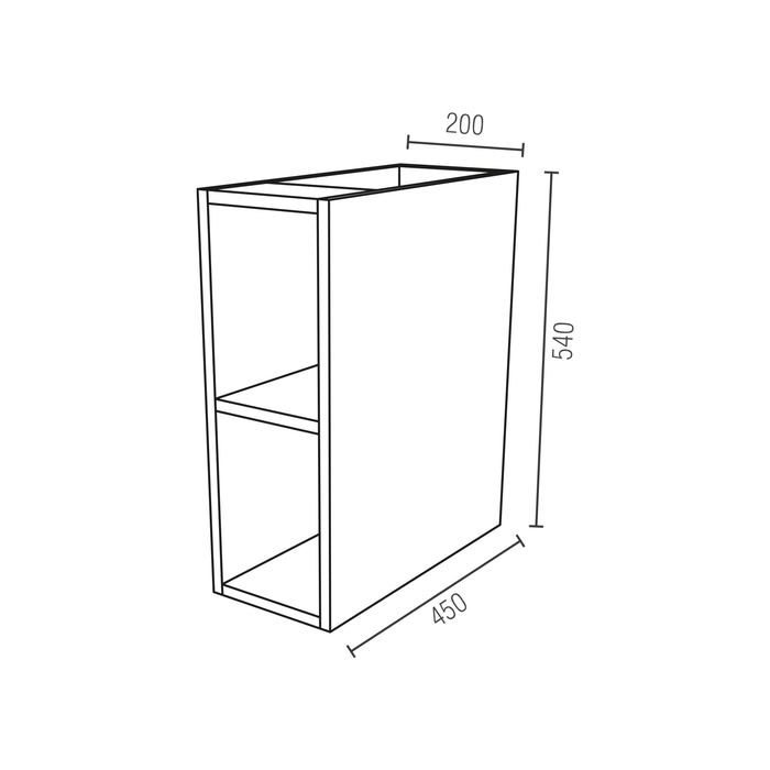 Módulo PLAY V2 Suspenso 20 cm Aberto Carvalho Natural